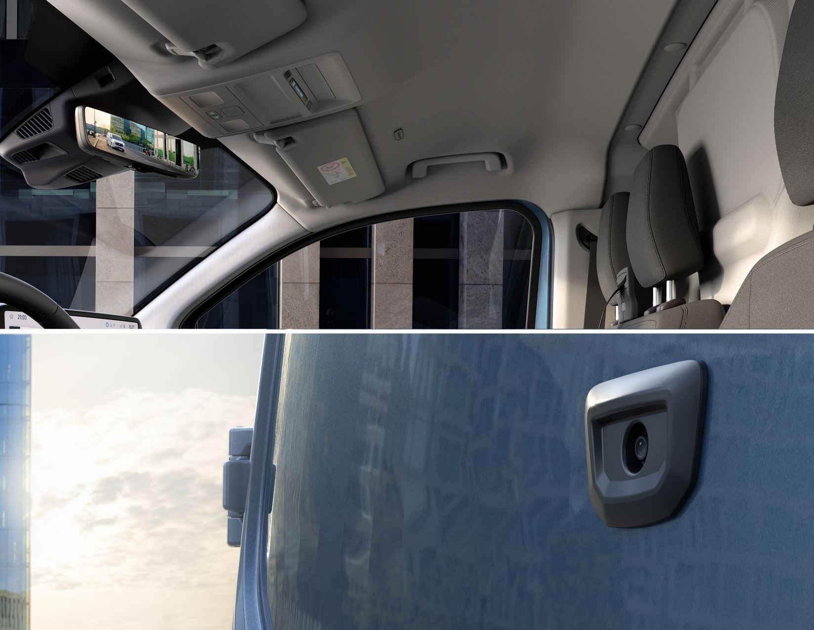TOURNEO/TRANSIT CUSTOM DIGITAL REAR VIEW MIRROR WITH INTEGRATED DASHBO ...