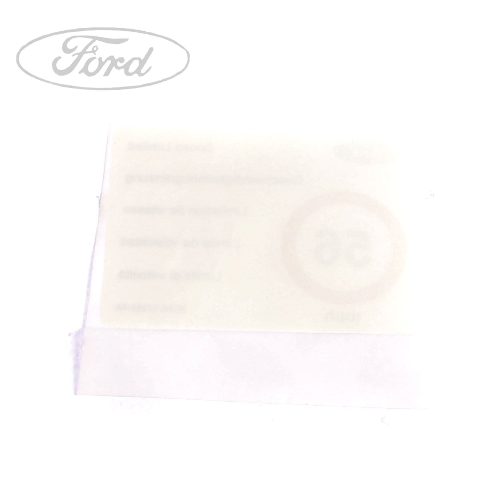 TRANSIT TRANSIT SPEED LIMITER DECAL – Ford Online Shop UK
