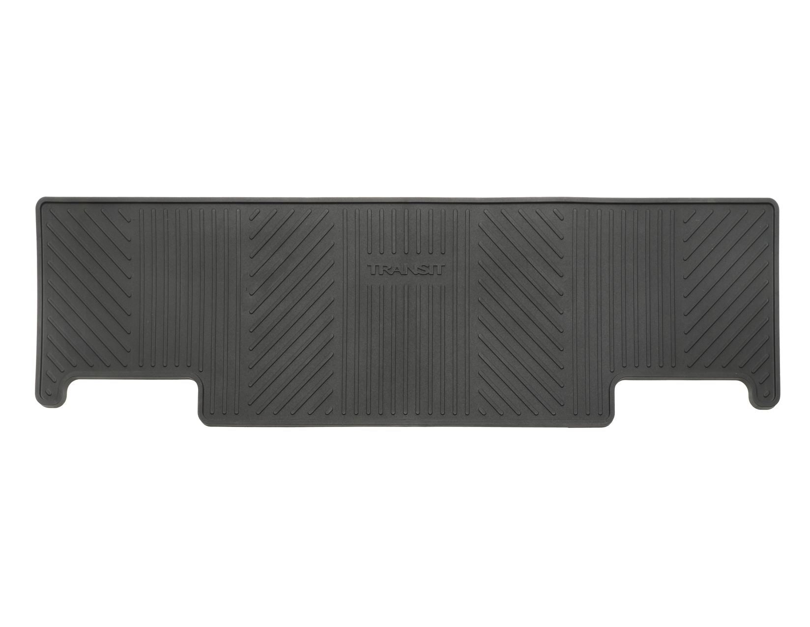 TRANSIT CUSTOM RUBBER FLOOR MATS REAR, BLACK WITH TRANSIT LOGO, FOR 2N ...