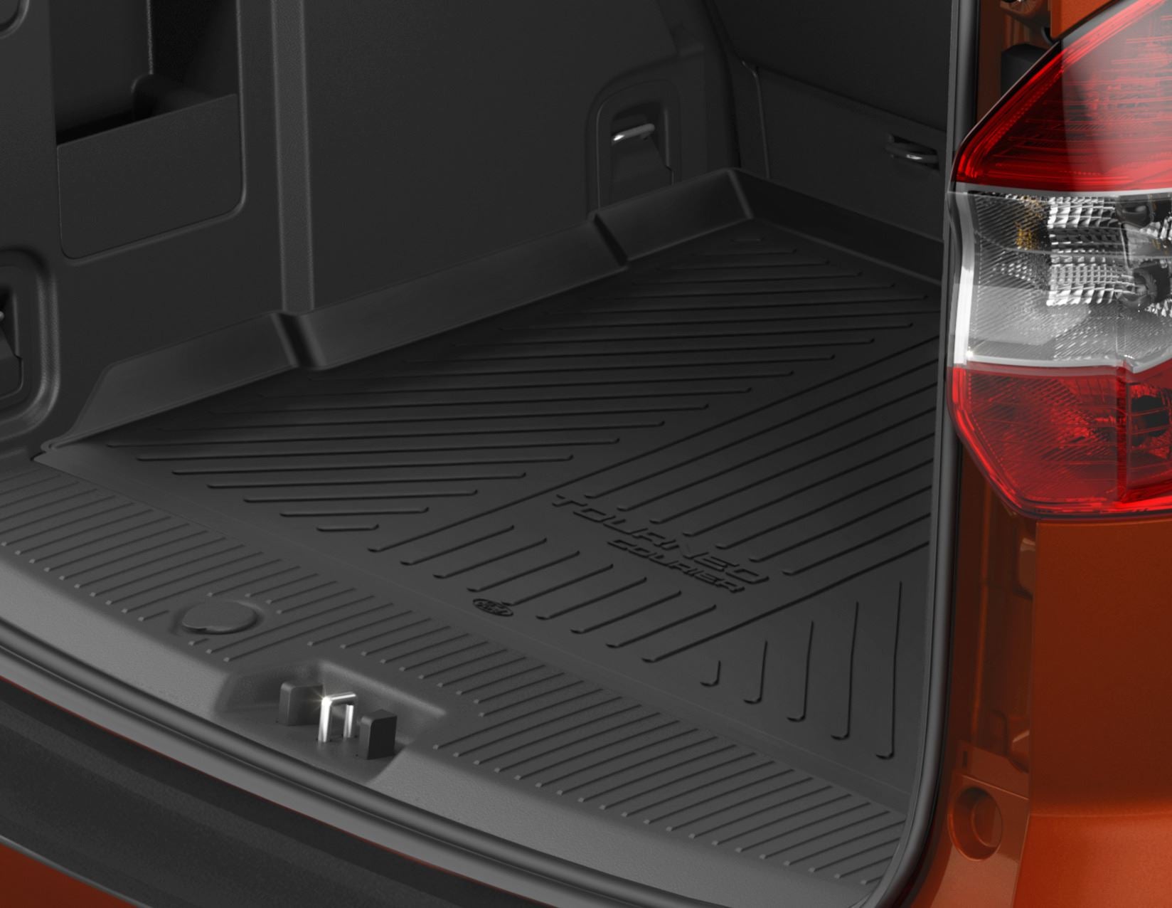 TRANSIT COURIER TOURNEO REAR RUBBER CARGO BOOT LINER MAT 2014-2023 ...