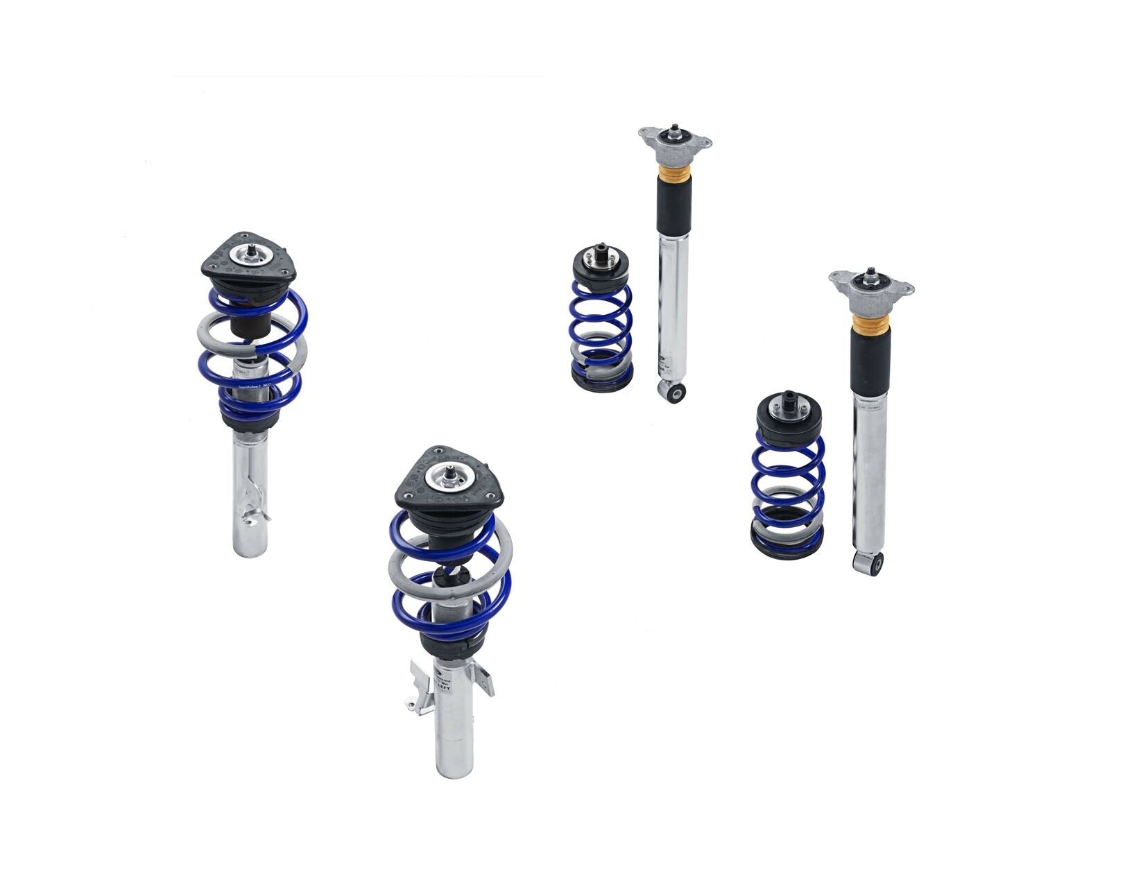 FOCUS COILOVER SUSPENSION KIT STAINLESS STEEL WITH POWDER COATED SPRIN ...