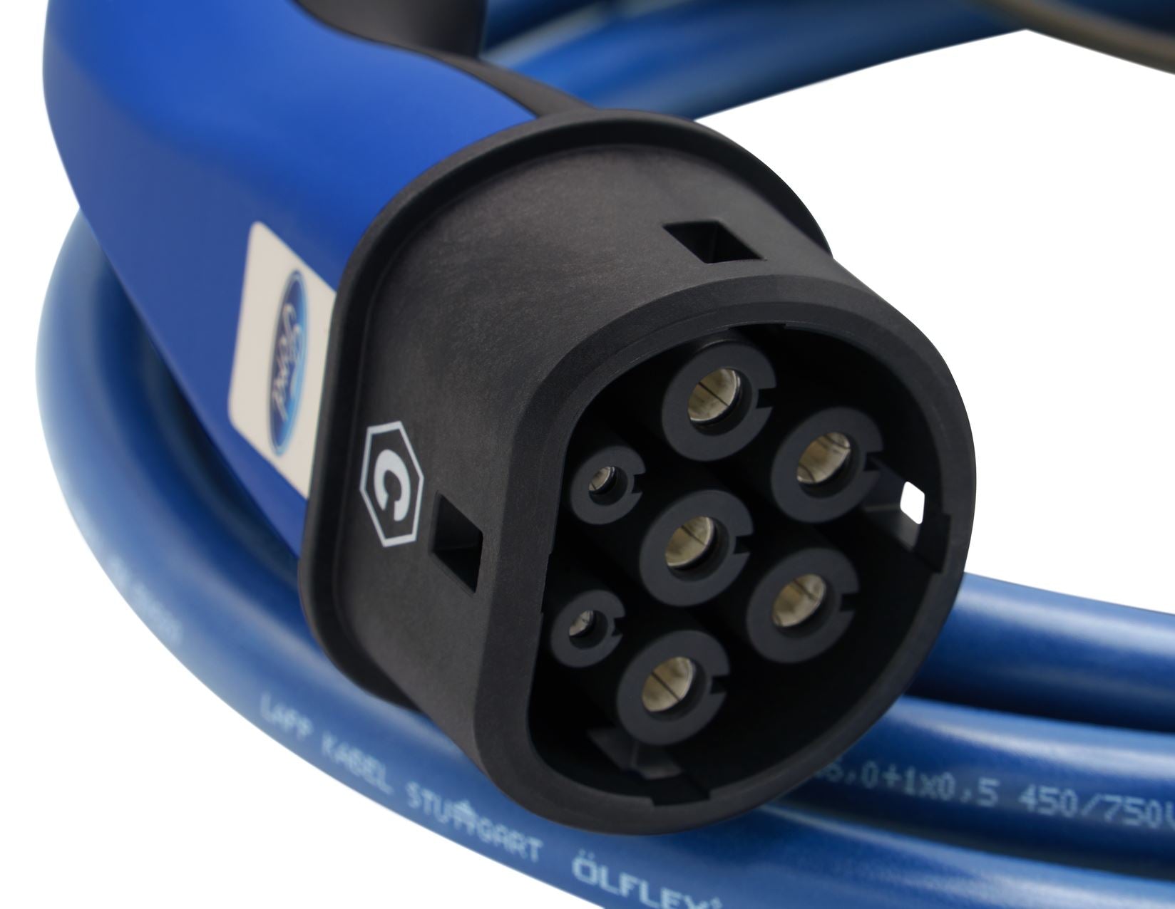 EV Charging Cable for public charging stations, length: 5 m, 32 A, 3 ...