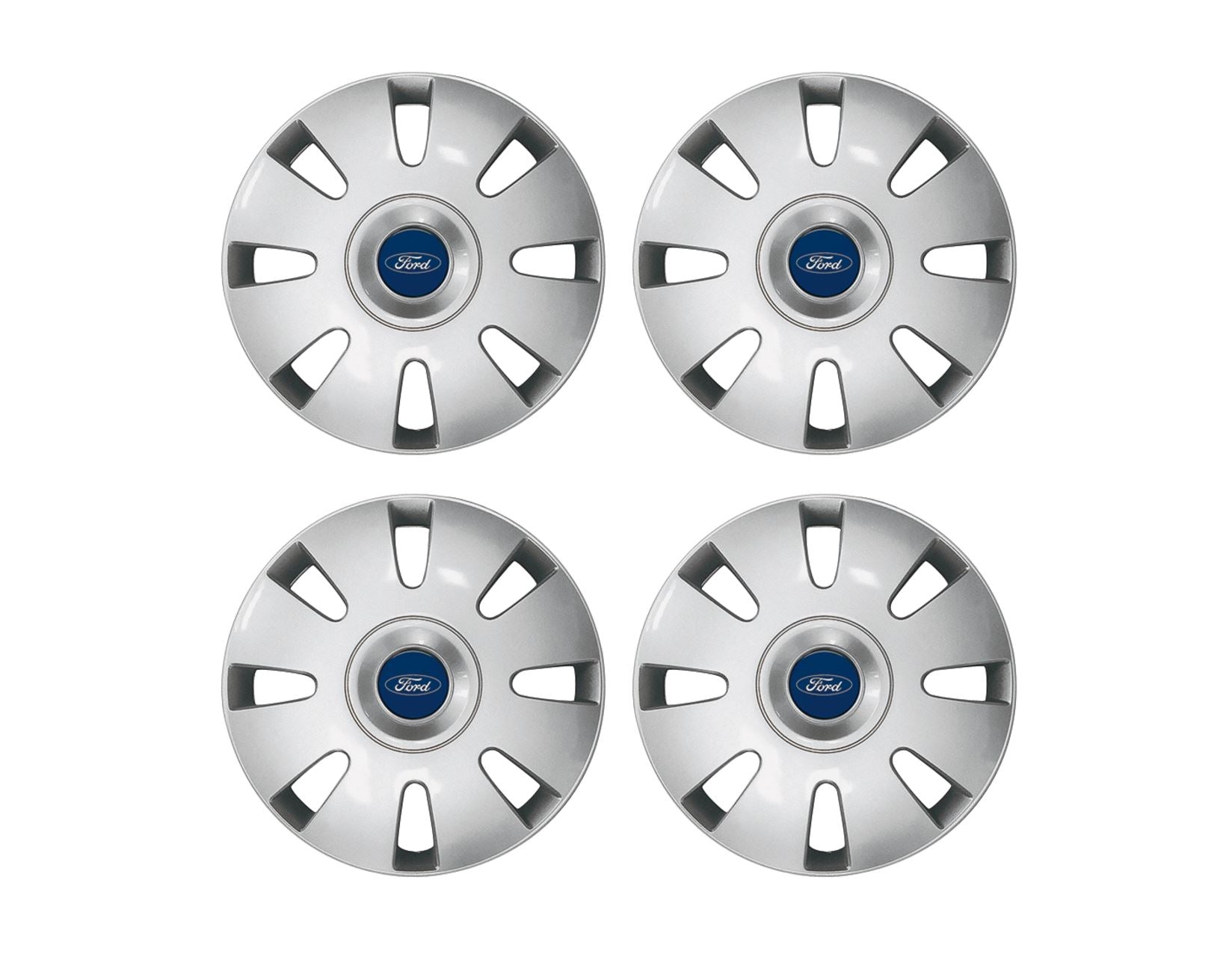 SET OF 4 SILVER WHEEL COVER TRIMS. FITS 16" STEEL WHEELS – Ford Online ...